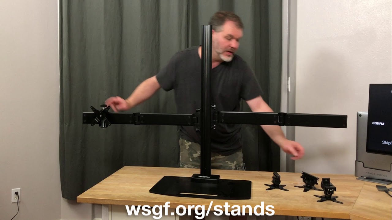 Ergotech 130 Series 3+1 "Quad" Stand Assembly & Overview - YouTube