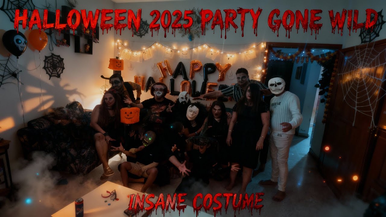 HALLOWEEN HOUSE PARTY 2025 GONE WILD! Costumes, Chaos & Ghost Pranks ...