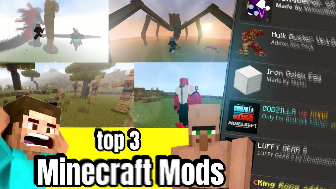 Top 3 Minecraft Mods for Fun 😉 - YouTube