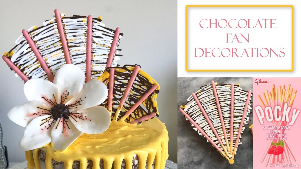How to Make Chocolate Fans Using Pocky Sticks | Simple & Easy - YouTube