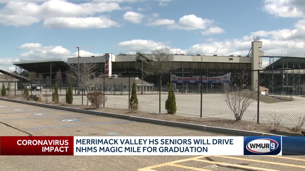 NH high school seniors to drive at NHMS for graduation - YouTube
