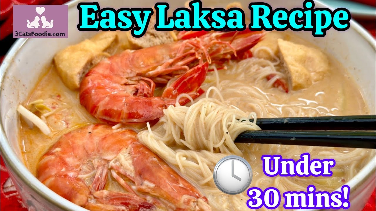 Easy Laksa Recipe with Prawns - YouTube