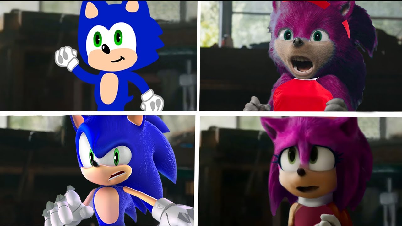 Sonic The Hedgehog Movie Amy x vs Sonic Prime Uh Meow All Designs ...