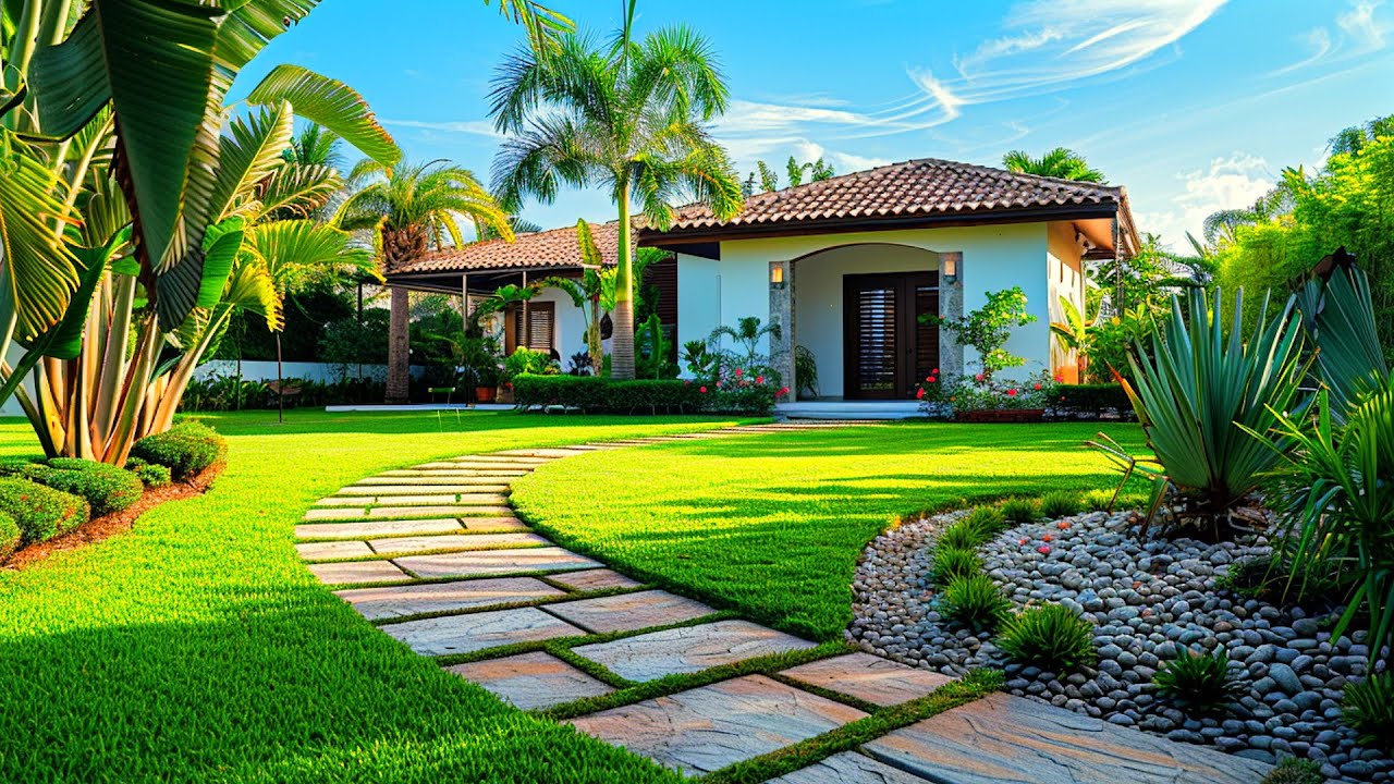 Beautiful Lush Garden Ideas for Your Front Yard Landscape - YouTube