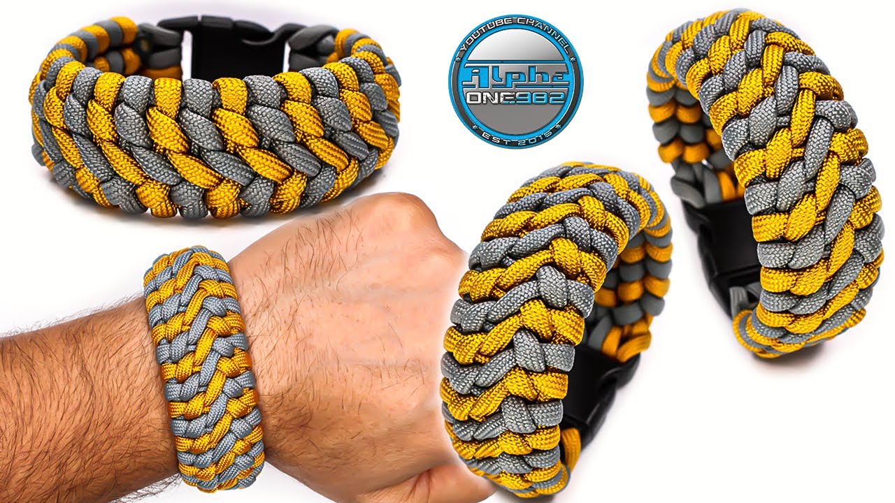 How to Make a Paracord Bracelet Crossed Chain Sinnet Modified Knot ...