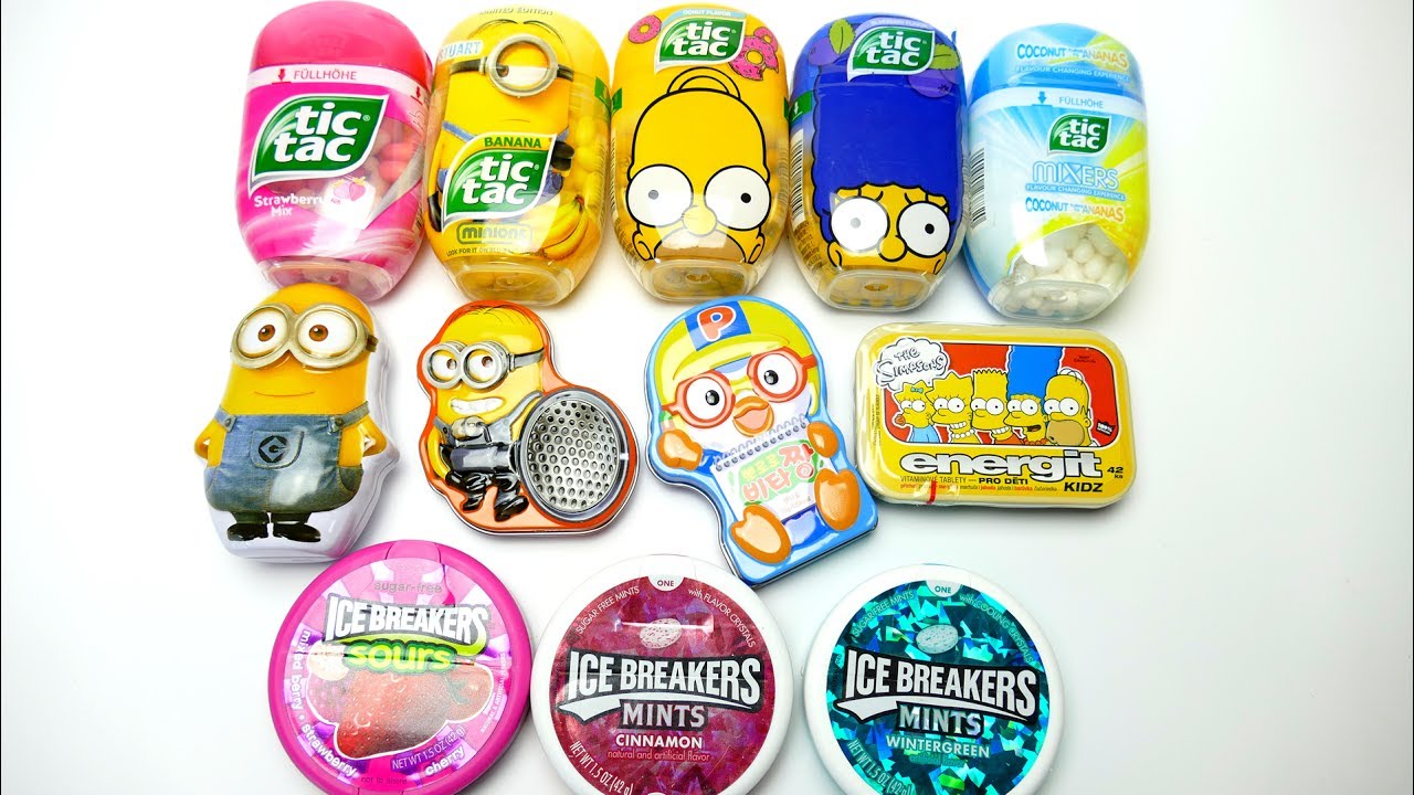 New Tic Tac & Ice Breakers Candy Collection Minions and Simpsons - YouTube