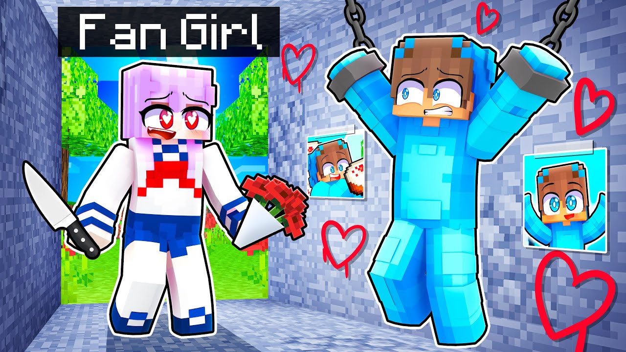 KIDNAPPED By CRAZY FAN GIRL in Minecraft! - YouTube