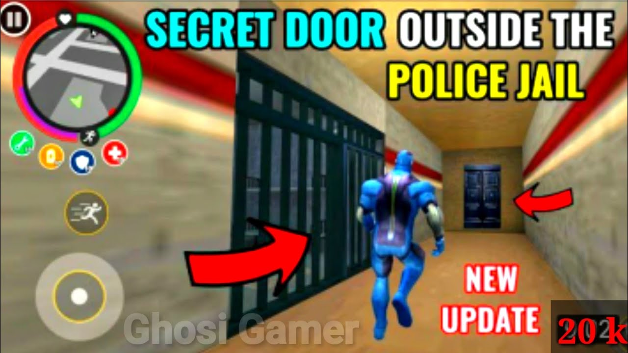 Rope Hero Secret Door Outside The Police Jail| Police Jail in rope hero ...