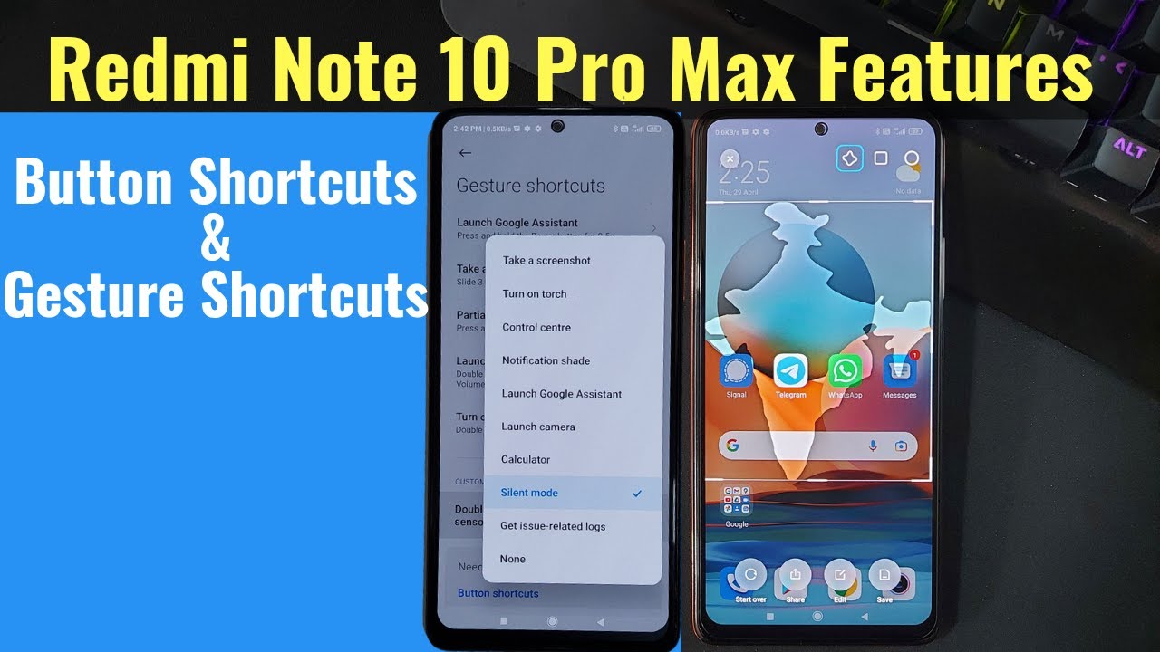 Redmi Note 10 Pro Max Gesture Shortcuts & Button Shortcuts Features in ...