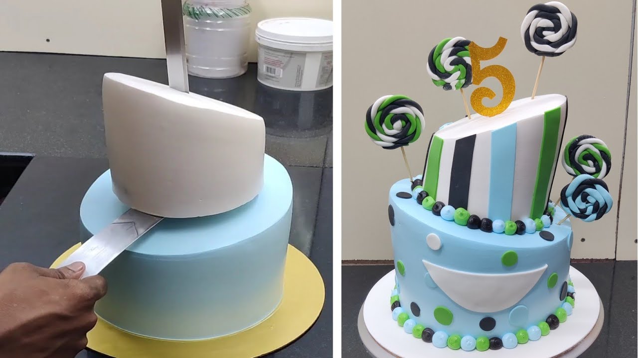 Two Step Cake | Two Tier Cake Design Idea 2024 | Amazing Birthday Cake ...