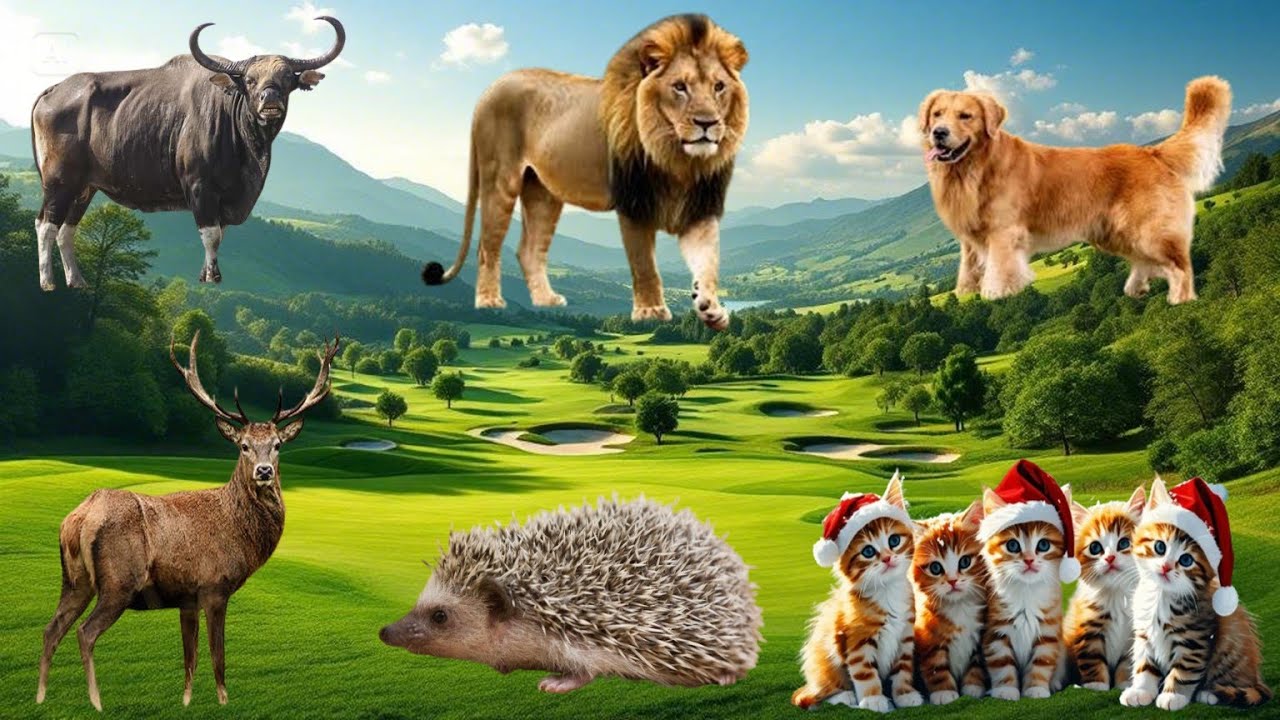 Interesting Animals: Elephant, Cow, Tiger, Dog, Chicken, Goat, Cat, Pig ...
