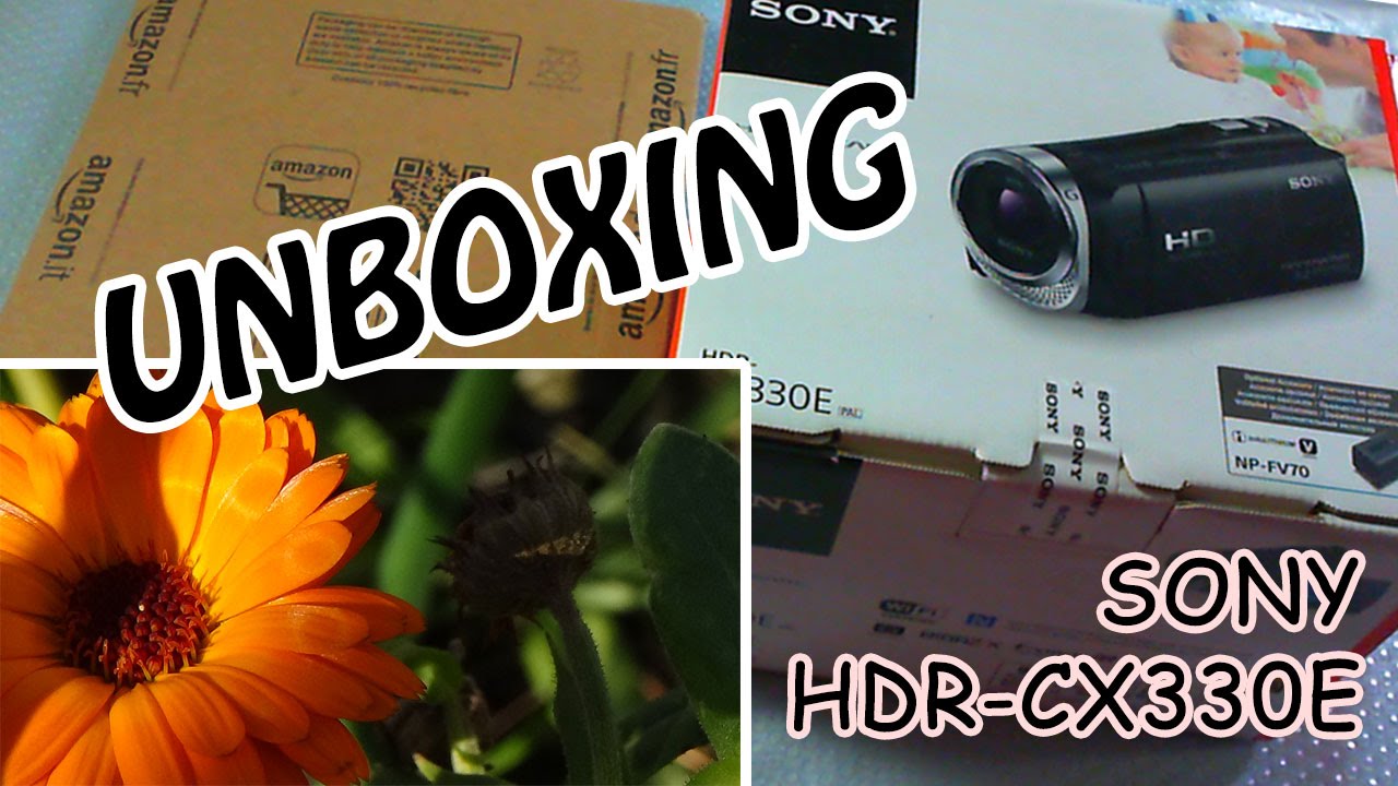 UNBOXING videocamera SONY HDR-CX330E + test - YouTube