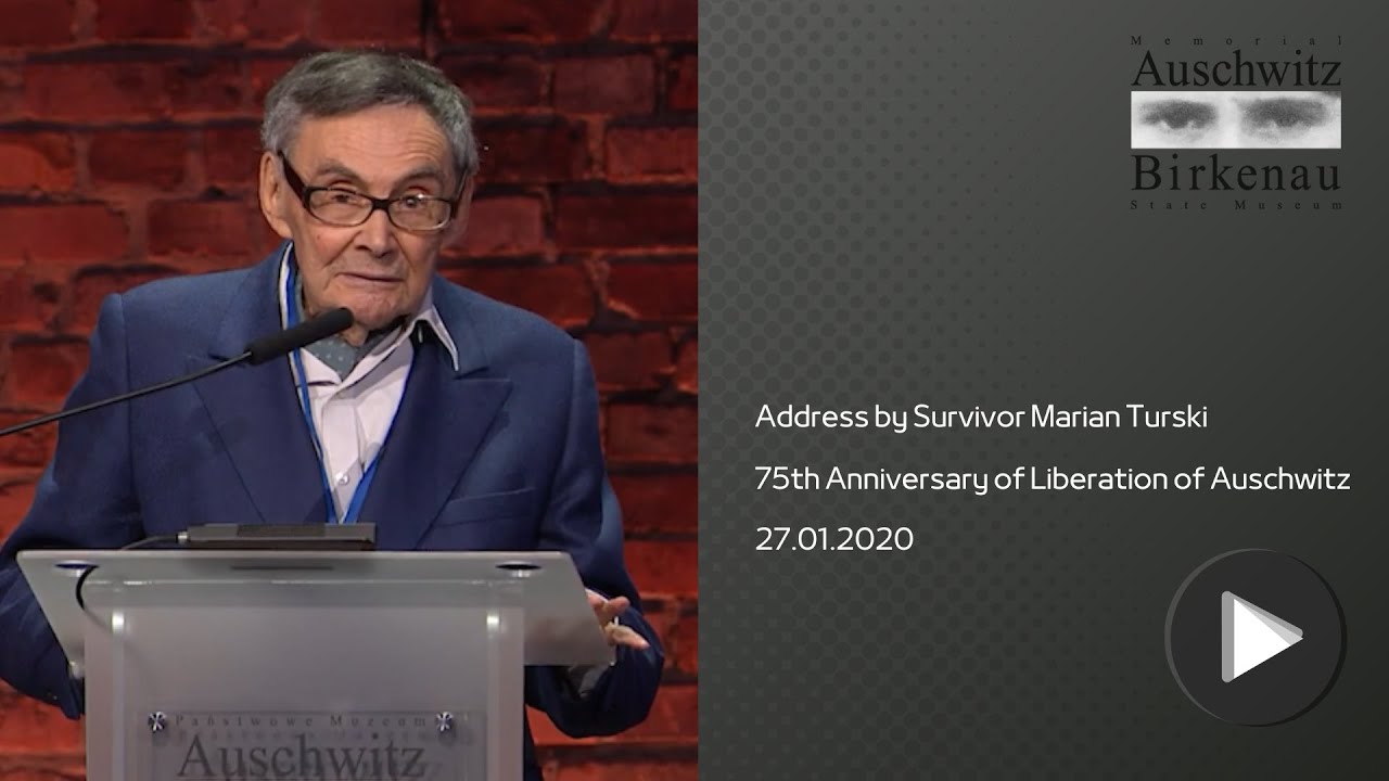Address by survivor Marian Turski (75th anniversary of the liberation ...