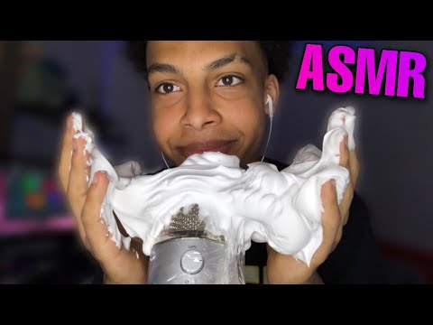 ASMR Shaving Cream On The Mic & Tingly Crinkles (SUPER TINGLY SOUNDS ...