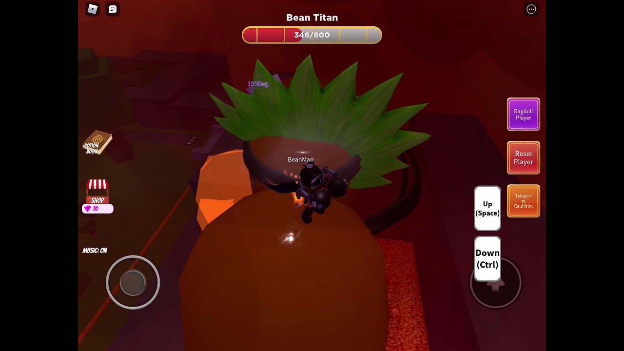 Bean Titan Boss In Wacky Wizards! - YouTube