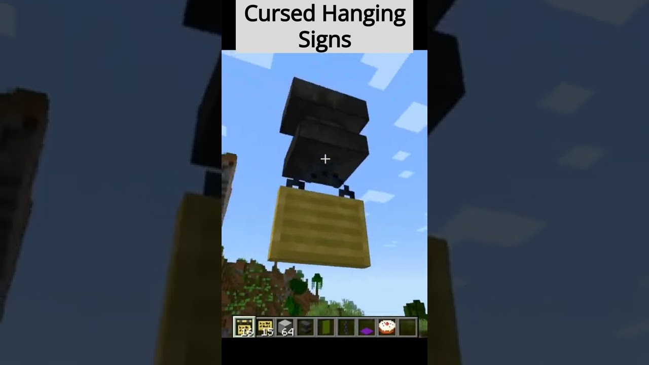 2 Cursed Hanging Signs TRICKS 1.20 Minecraft Update #shorts - YouTube