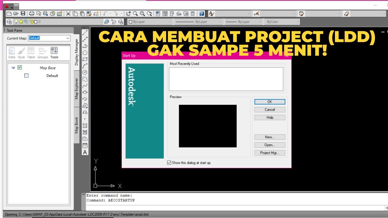1. CARA MEMBUAT PROJECT MENGGUNAKAN LDD (LAND DESKTOP 2009) - YouTube
