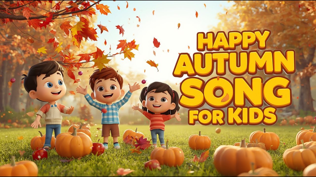 Happy Autumn Song 🍂 | Red, Yellow, Orange, Brown Leaves Fall Down | Fun ...