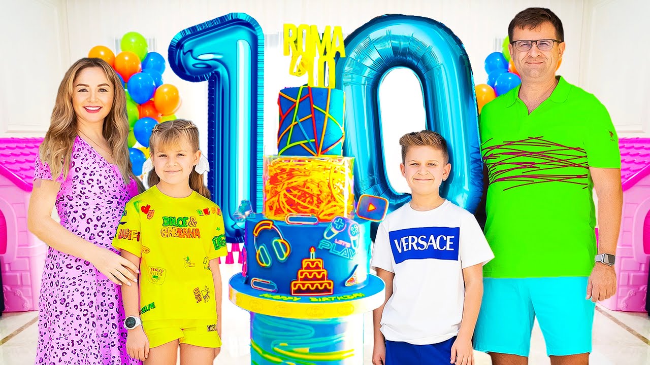 Diana y Roma celebran la fiesta del 10º cumpleaños de Roma - YouTube