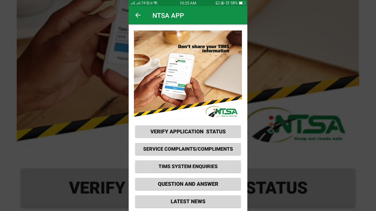 NTSA APP : HOW TO MAKE ENQUIRIES ON NTSA APP - YouTube