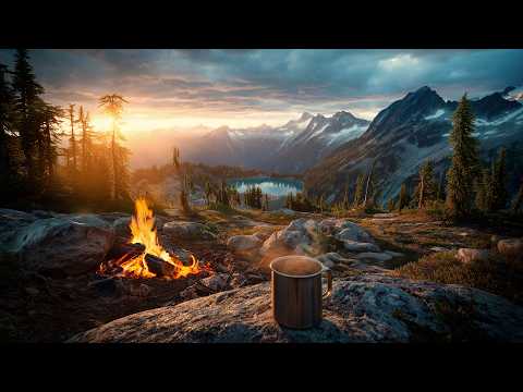 Day 96: The Mountains Reveal Us 🏔️🔥 Morning Coffee Sunrise Ambience