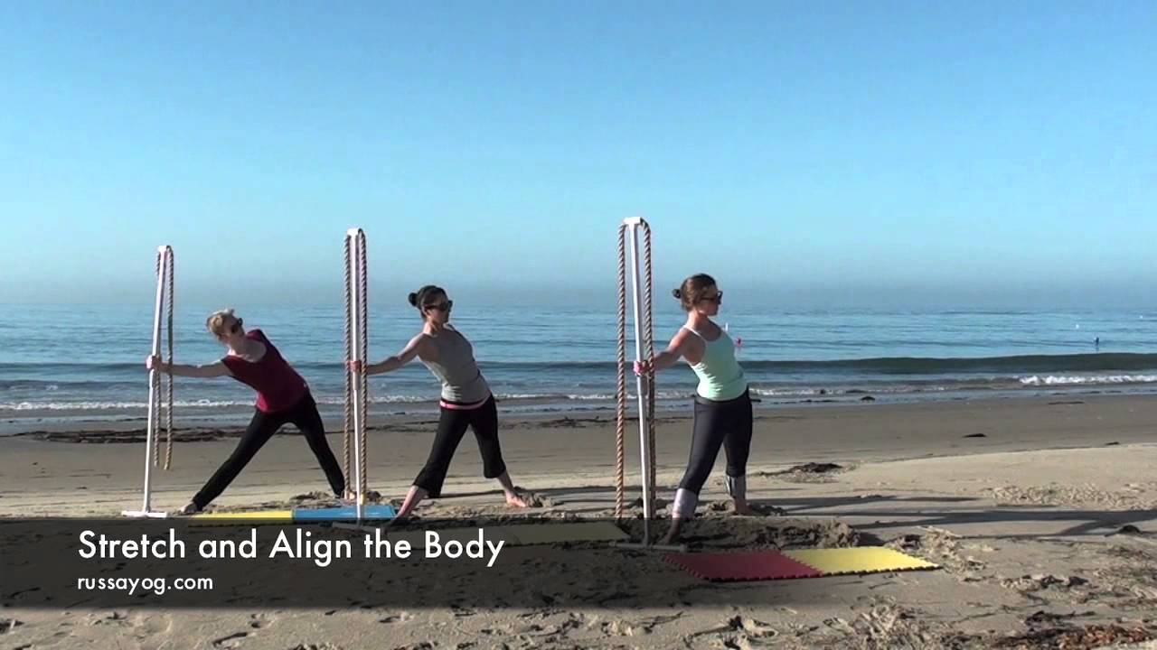 Beach Yoga Sequence with Portable Danda - YouTube