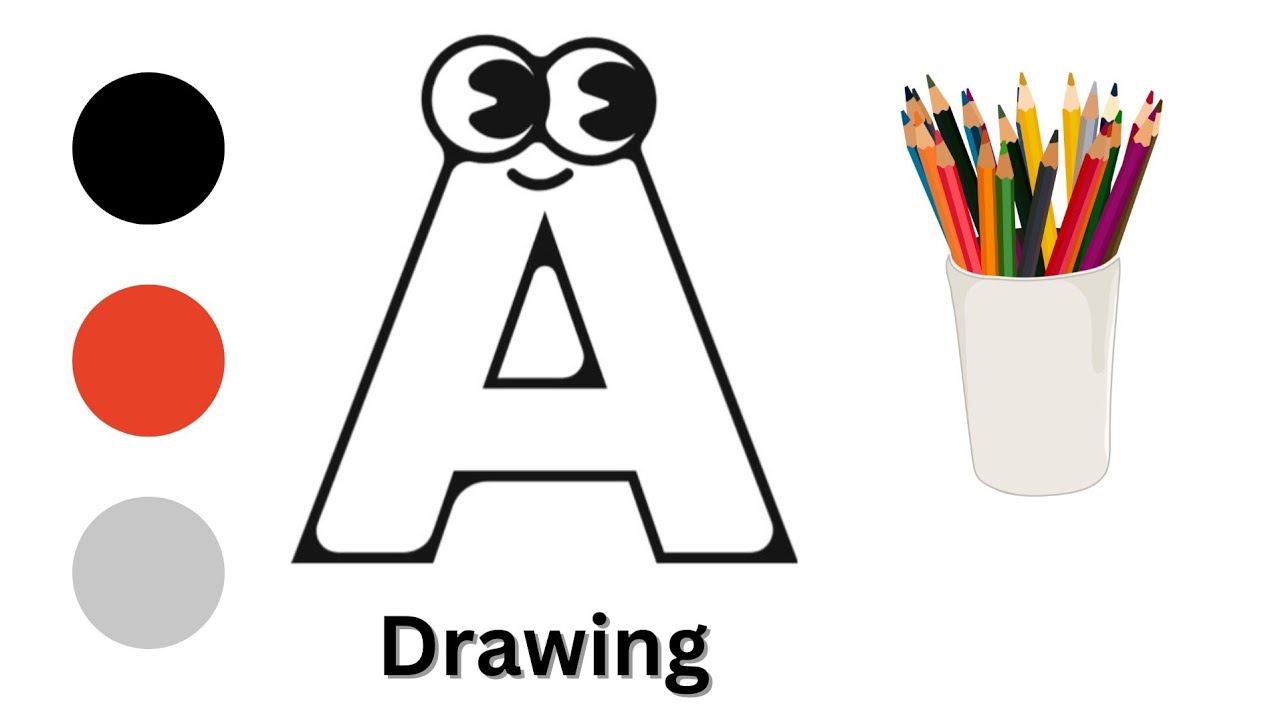 How to draw Alphabet A and coloring |easy drawing #alphabet#coloring ...