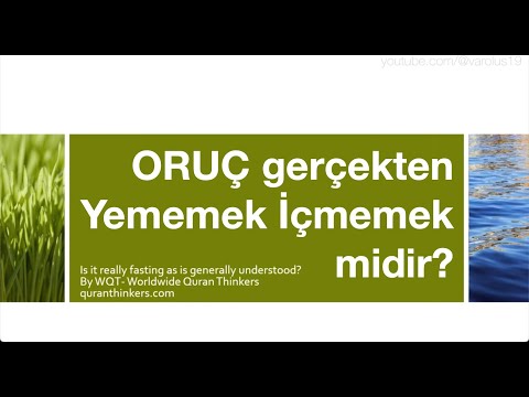 ORUÇ (savm - siyam) gerçekten Yememek–İçmemek midir?  |  WQT