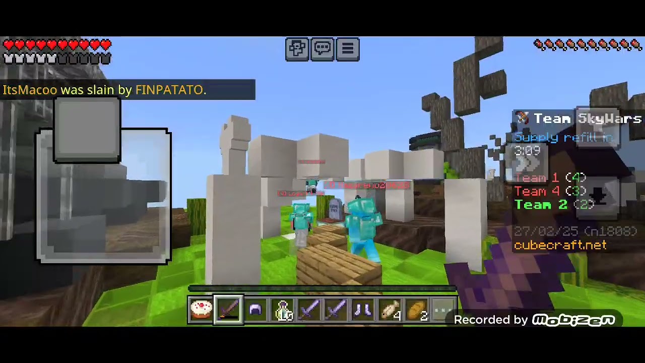 eu joguei skywars no Minecraft - YouTube