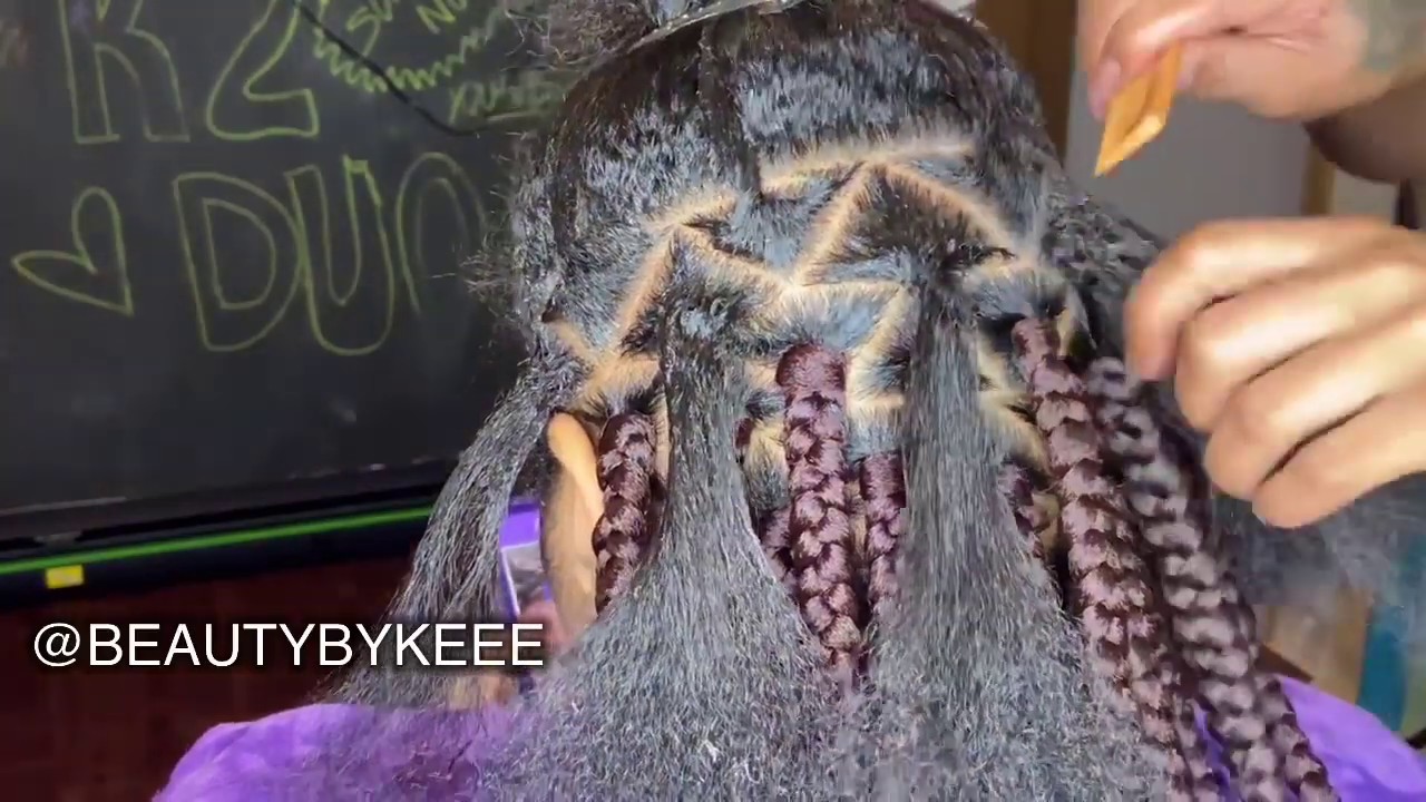 Medium Box Braid | Tutorial | TUCK | Triangle Parts - YouTube