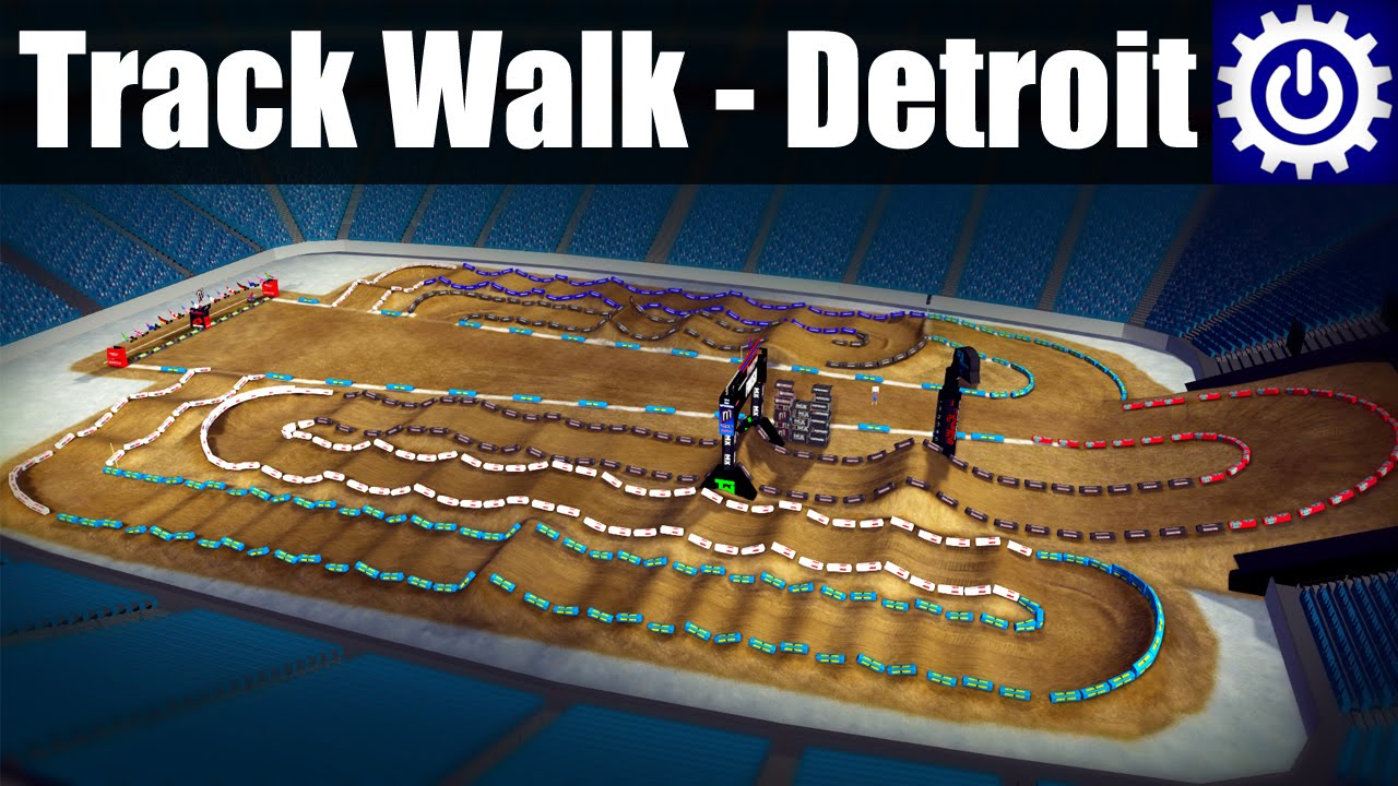 MX Simulator - Track Walk Ep. 70 - 2016 Detroit Supercross - YouTube