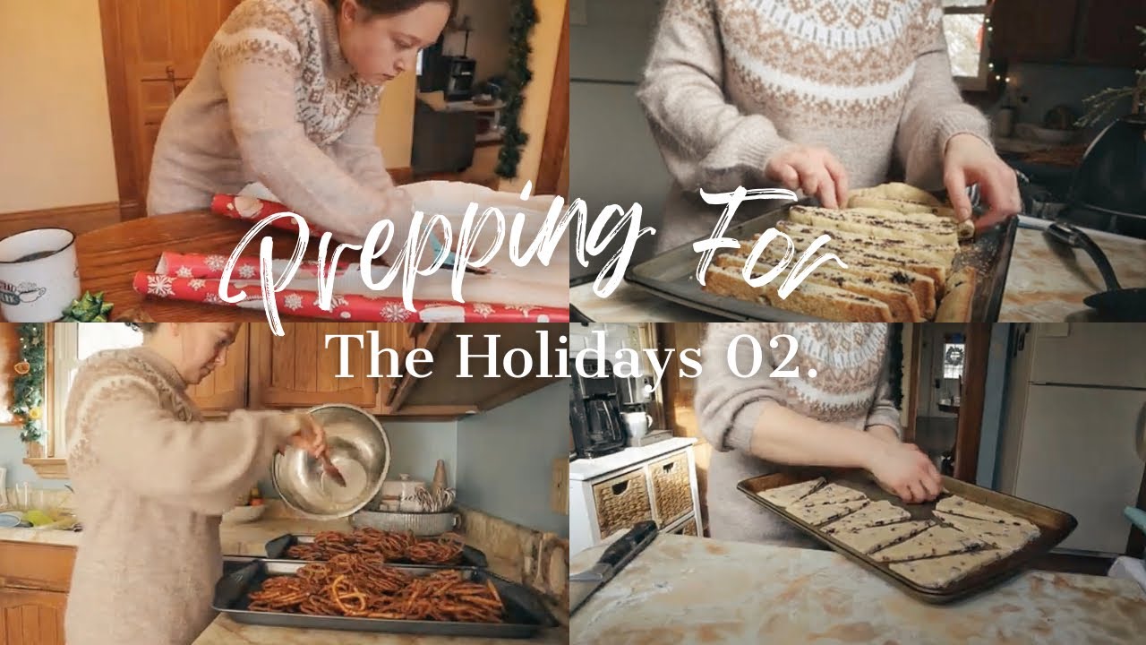 Prepping For The Holidays 02 || wrapping presents + holiday snacks ...