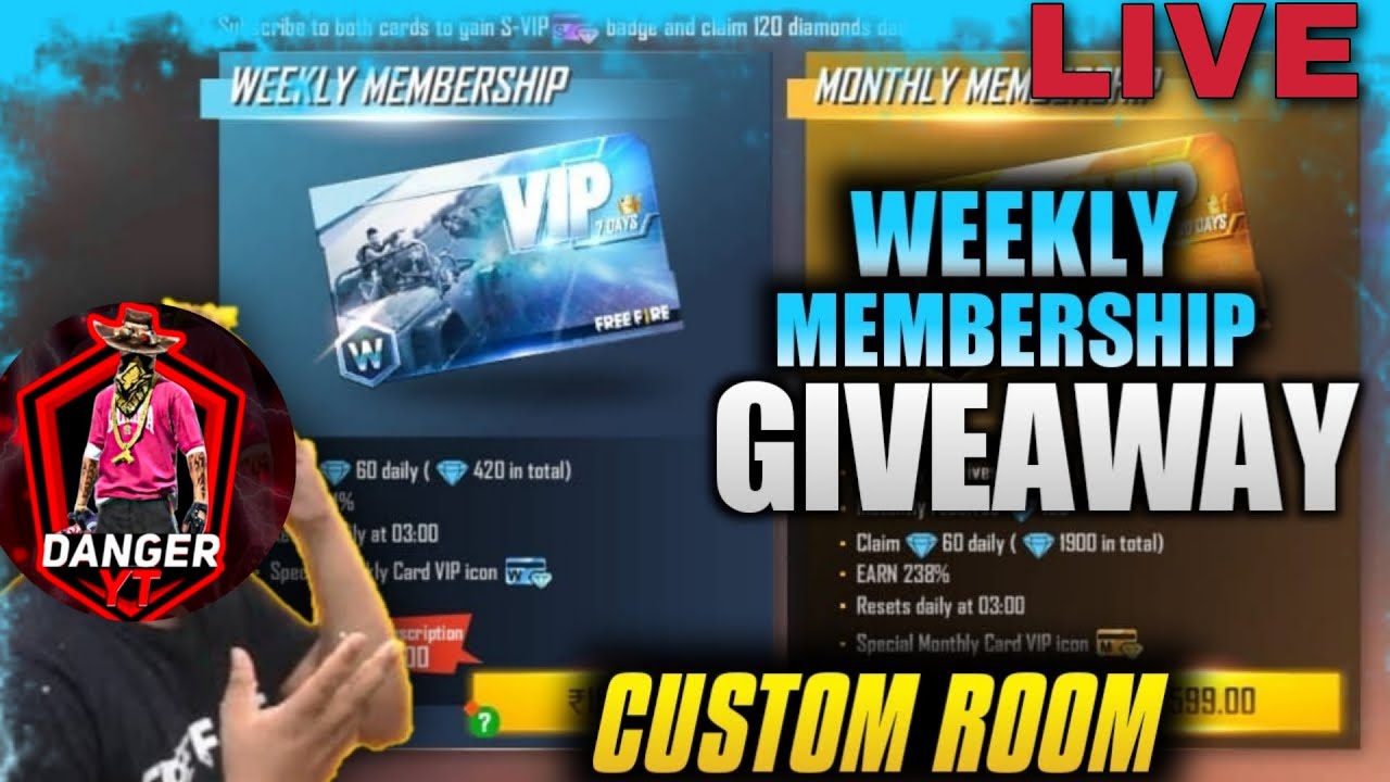 WEEKLY MEMBERSHIP GIVEAWAY // Come And Let's Win - YouTube