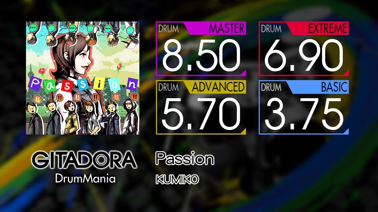 【GITADORA】 Passion (MASTER ~ BASIC) Drum - YouTube