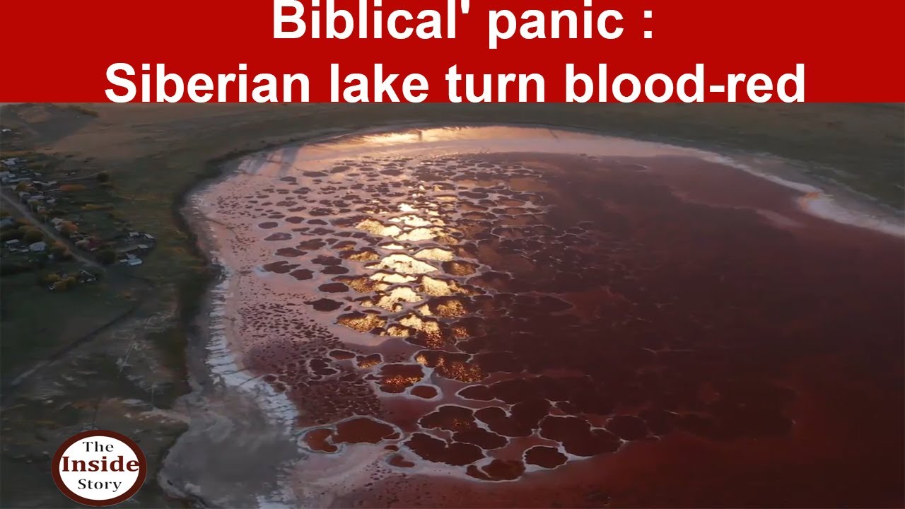 Russia Mystery: Drone footage shows Siberian lake turn blood-red - YouTube