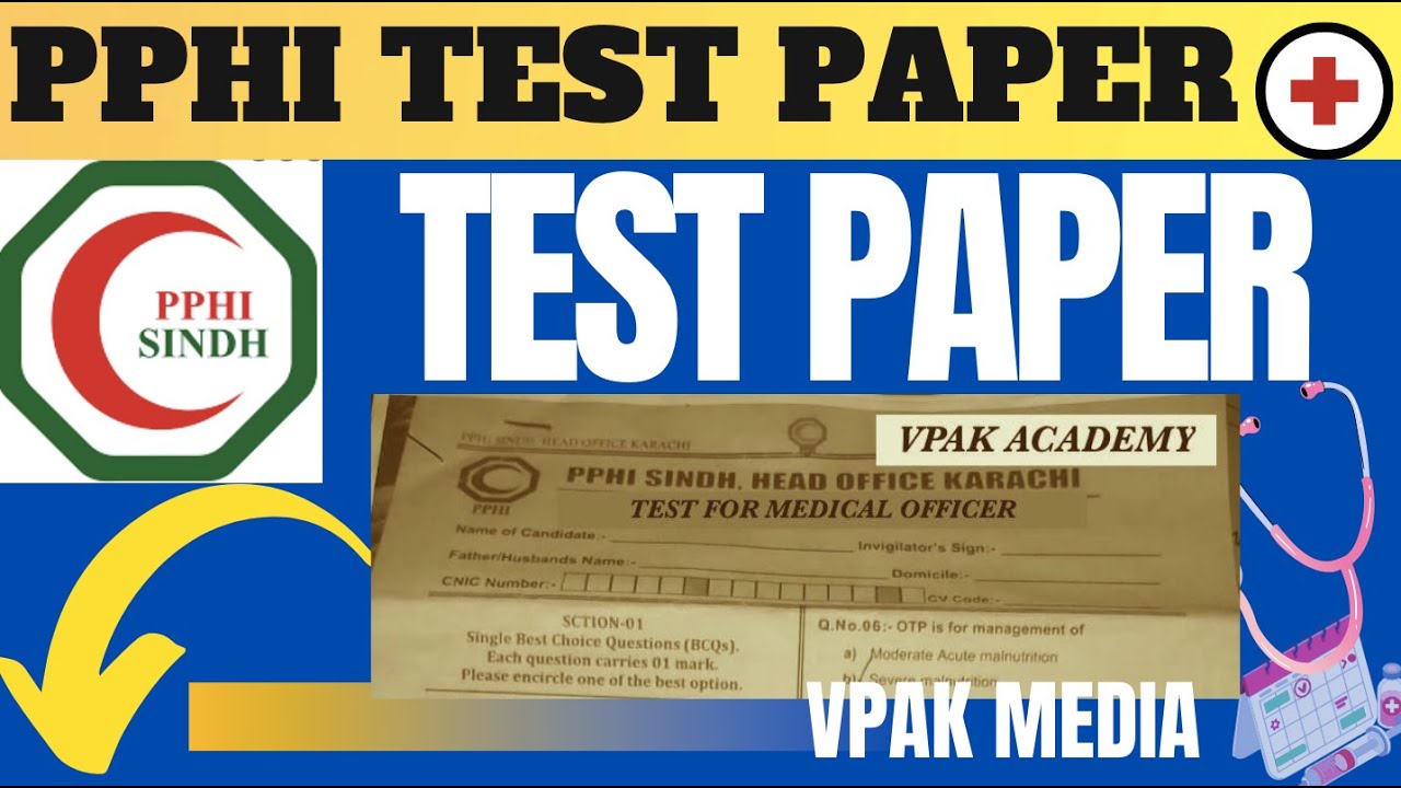 PPHI Medical Officer past papers || PPHI written Test preparation ...