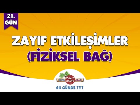 📌 21. GÜN | Zayıf Etkileşimler (Fiziksel Bağ)🤓 Kimya Adası 64 GÜNDE TYT #TYTKimya
