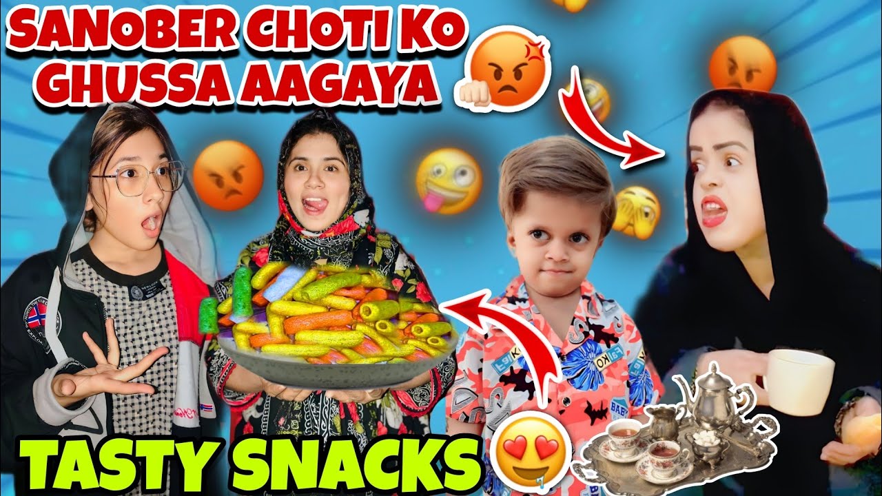 Sanober Choti Ko Ghussa🤬 Kyun Aya?😱🤔| Mazedaar🤤😋 Sham Ke Snacks Party ...