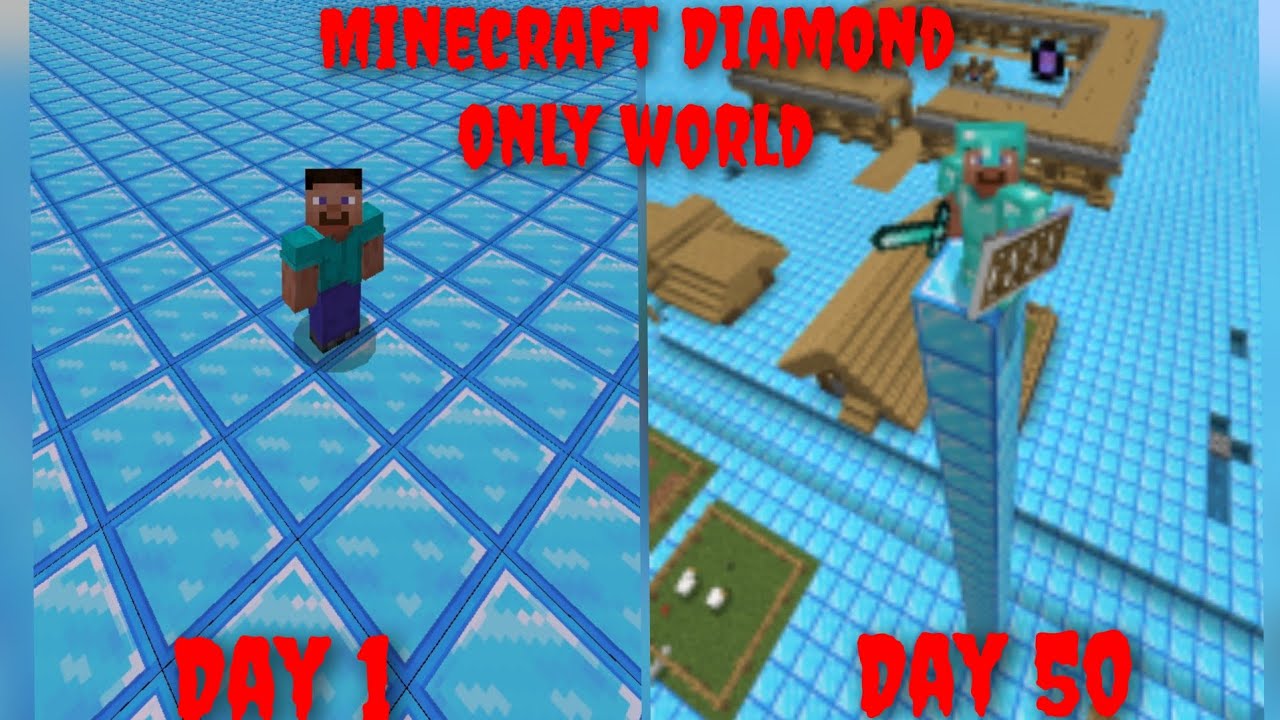 Minecraft diamond only world 50 day survive #games #minecraft - YouTube
