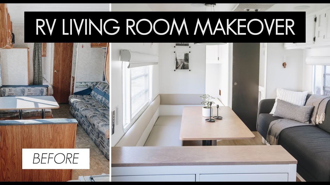 RV Living Room and Dining Room Remodel | Modern RV Makeover Ep. 05 ...