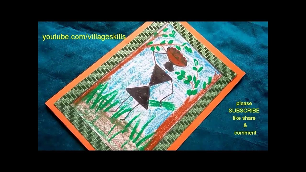 DIY warli painting handmade greeting card making ideas / how to make ...