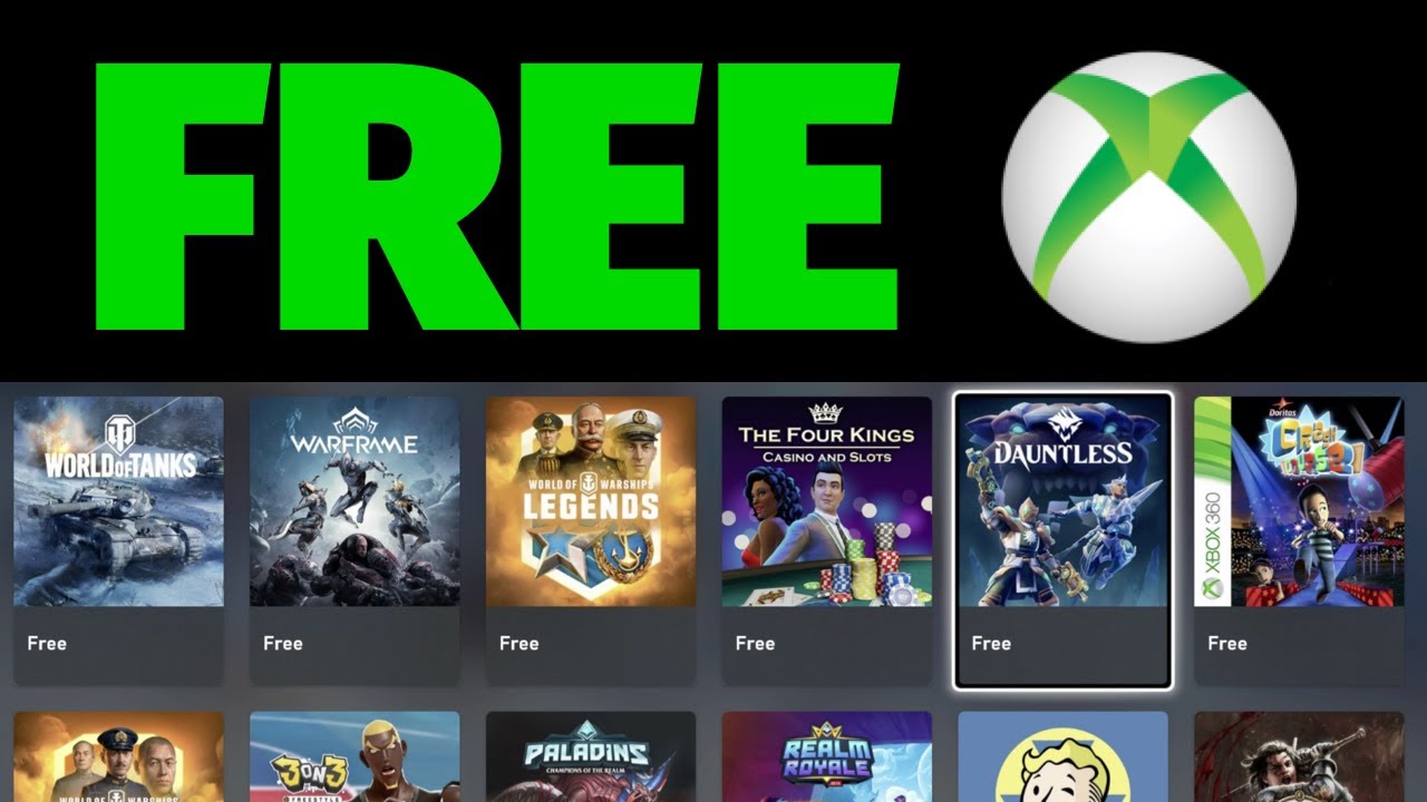 What Games are Free for Xbox One, Xbox One S, Xbox One X? - YouTube