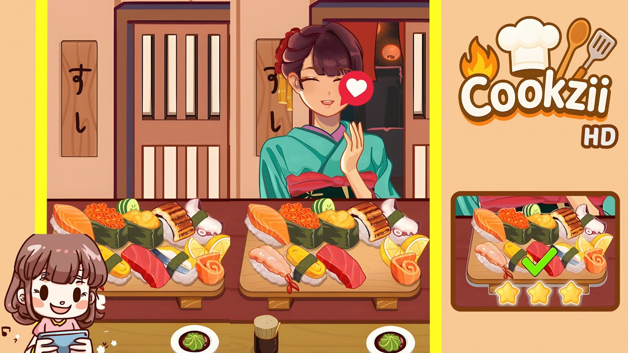 Cookzii Level 70 Sushi Solution Walkthrough - YouTube