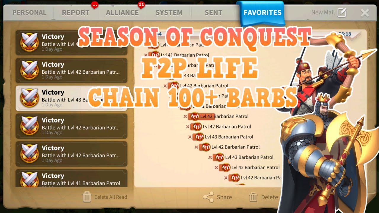 F2P Chaining 100+ Barbs Everyday In Season of Conquest KvK! - YouTube