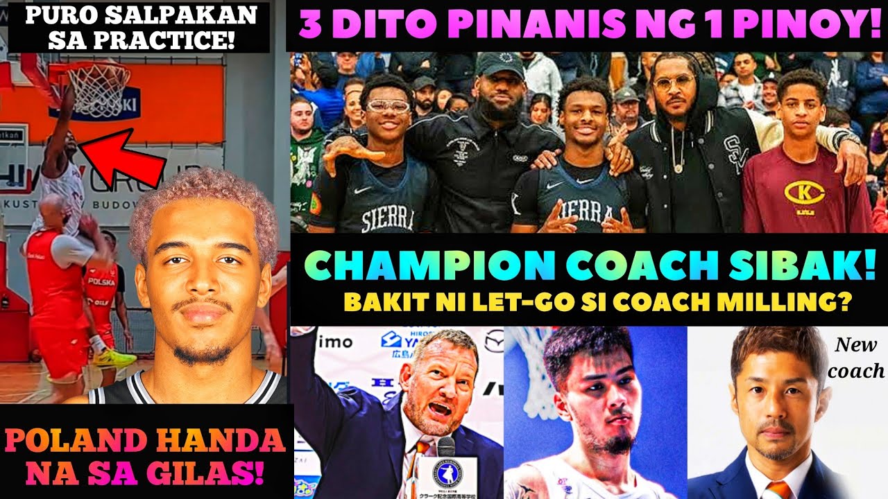 PASOK ANG PINOY LAG-LAG ANAK NI LEBRON AT CARMELO!SIBAK CHAMPION COACH NI KAI SOTTO! GILAS ...