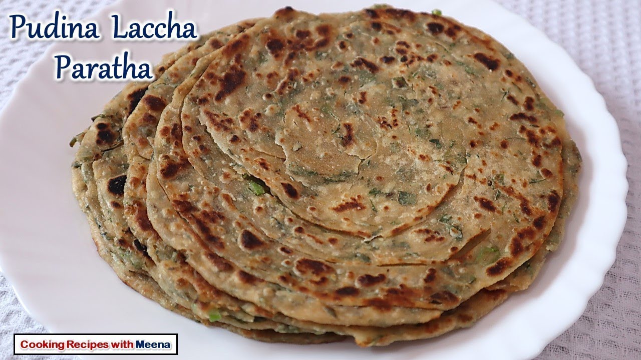 Pudina Laccha Paratha - ढाबा स्टायल पुदीना लच्छा परांठा - Mint Laccha ...