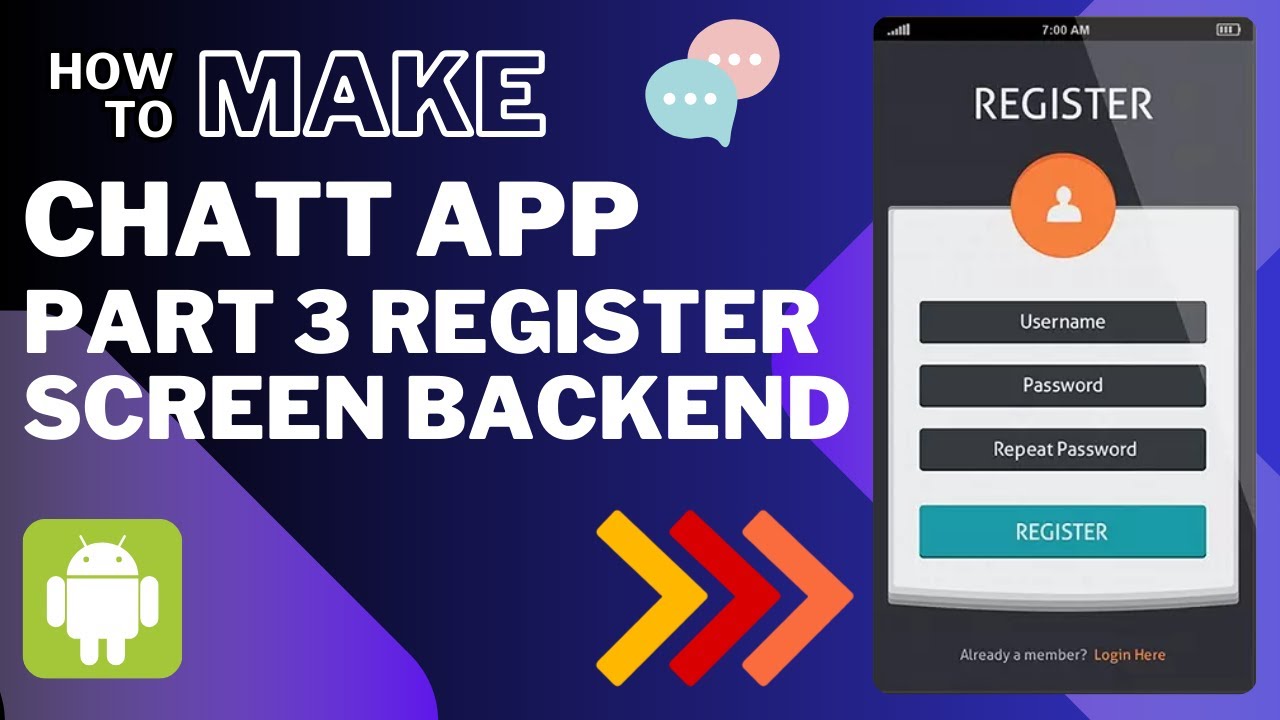 Chatting App Part 3: Firebase Backend for Register Screen in Android ...