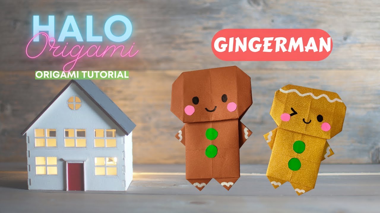 Origami GINGERMAN Tutorial | How to make Origami GINGERMAN | Christmas ...