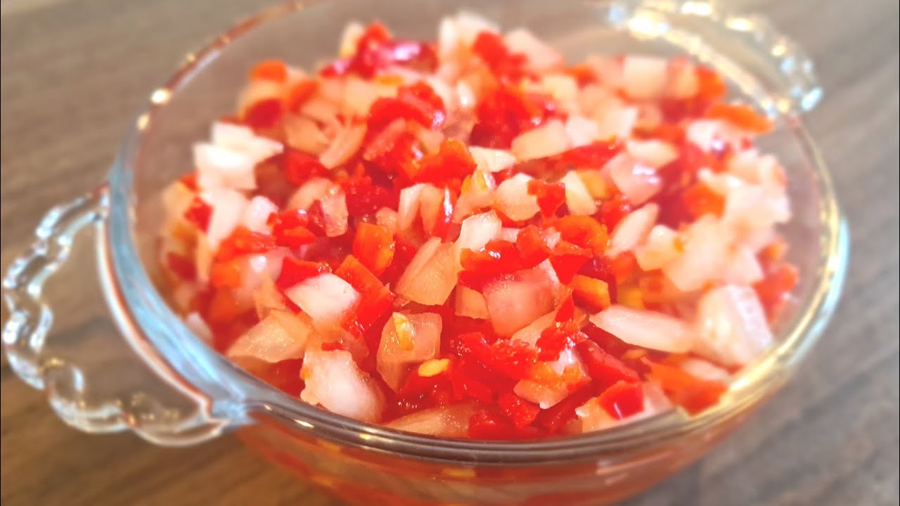 🇸🇷 Surinaamse Sambal rode peper adjoema snelle recept|Surinamese ...