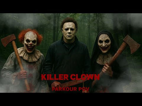 Top Extreme Stunts // ESCAPE FROM THE KILLER CLOWN EP.2 – Parkour POV (Full 8-Episode Compilation!)